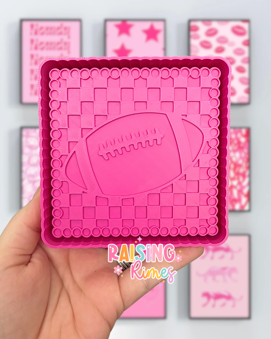 Checkered Frame Football Silicone Mold – Raising Rimes